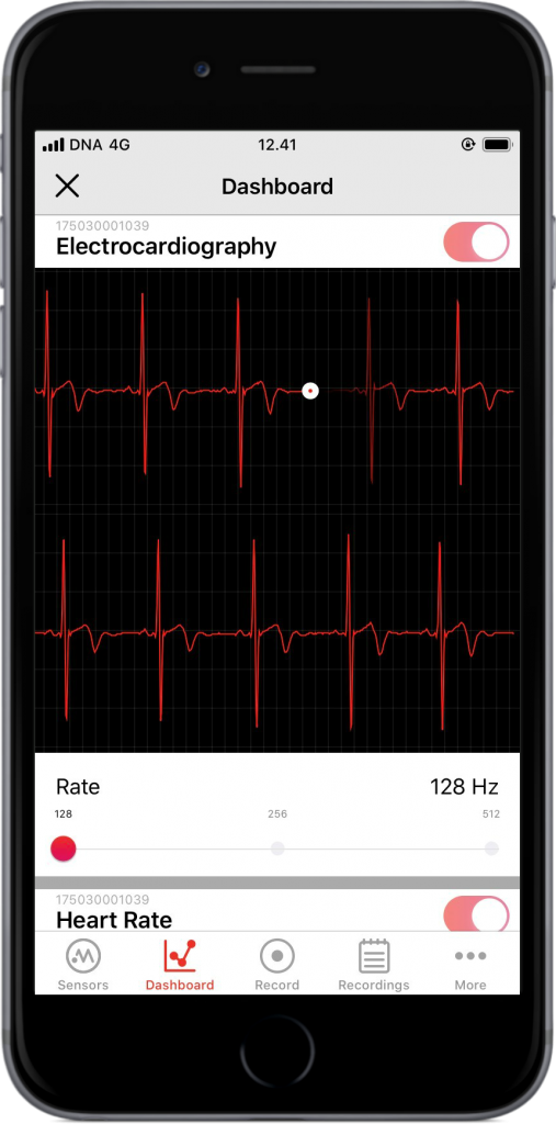 ECG_Screenshot_MovesenseShowcaseApp — Movesense