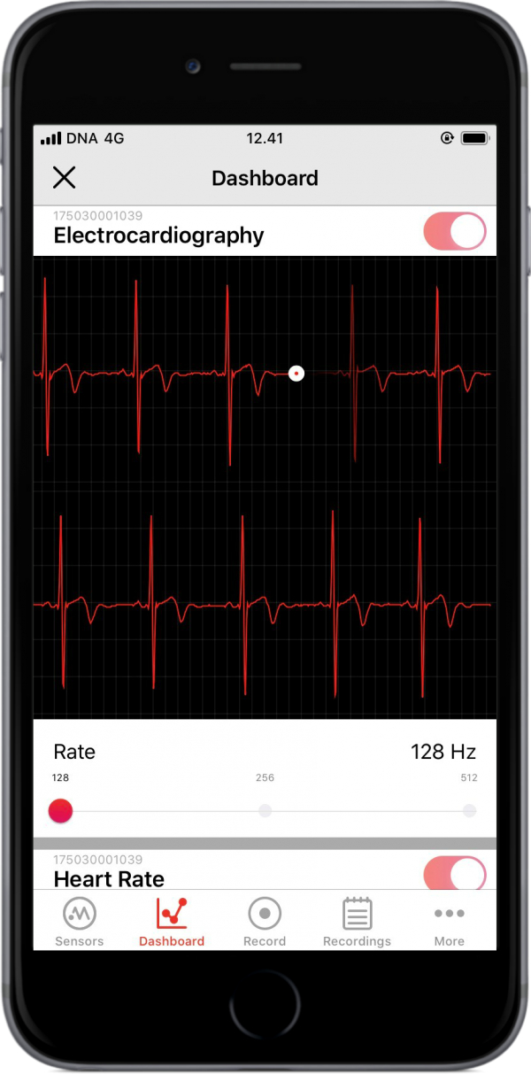 ECG_Screenshot_MovesenseShowcaseApp — Movesense